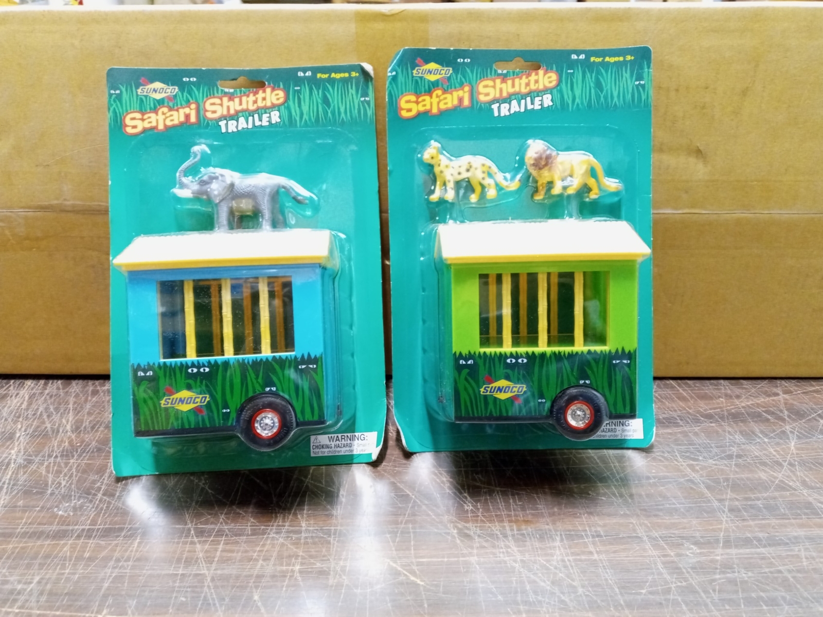 Vtg Safari Shuttle Trailers W Lion Tiger & Elephant Sunoco 2001 ...