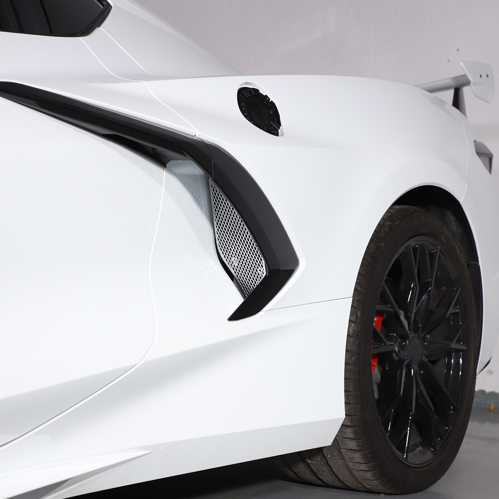 Stainless Steel Laser Mesh Side Vent Grilles Fit For Corvette C8 2020 ...