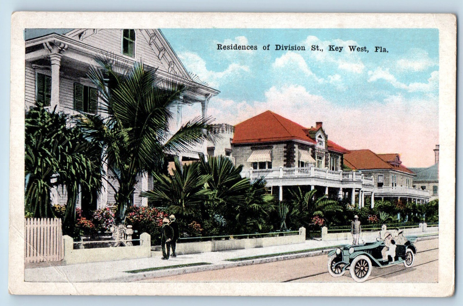 Key West Florida Postcard Residences Division St. Exterior c1920 ...