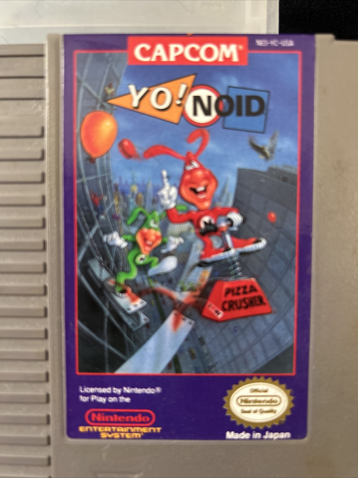 Nintendo NES original Yo! Noid Pizza Crusher Video Game Clamshell Box ...