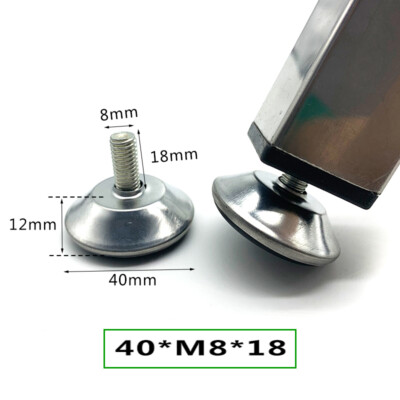 Stainless Steel Adjusting Foot Screw M8 Table Leg Chair Foot Pad Screw ...
