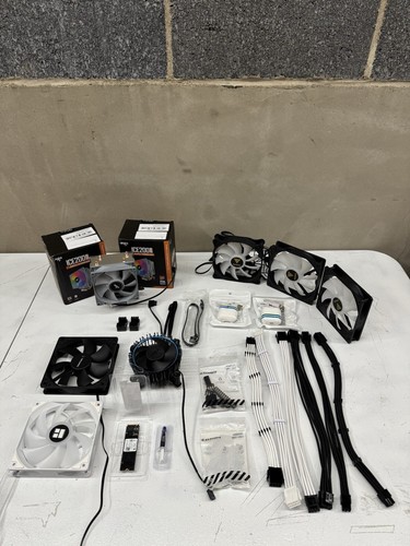 PC Parts BUNDLE - CPU Coolers + Earbuds + SSD + FANS + Cable Extensions ...