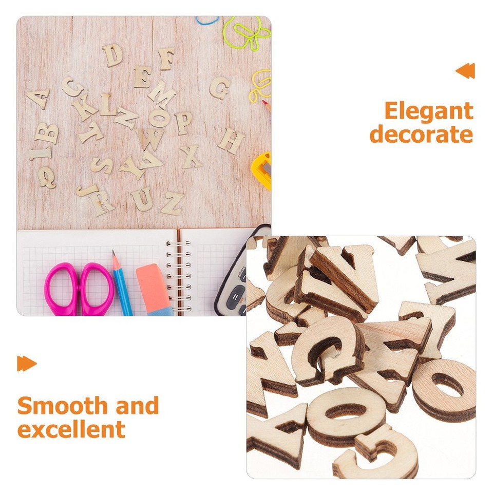 104 Pcs Blank Wooden Letters Chips for DIY Craft Room Decor and Letter ...