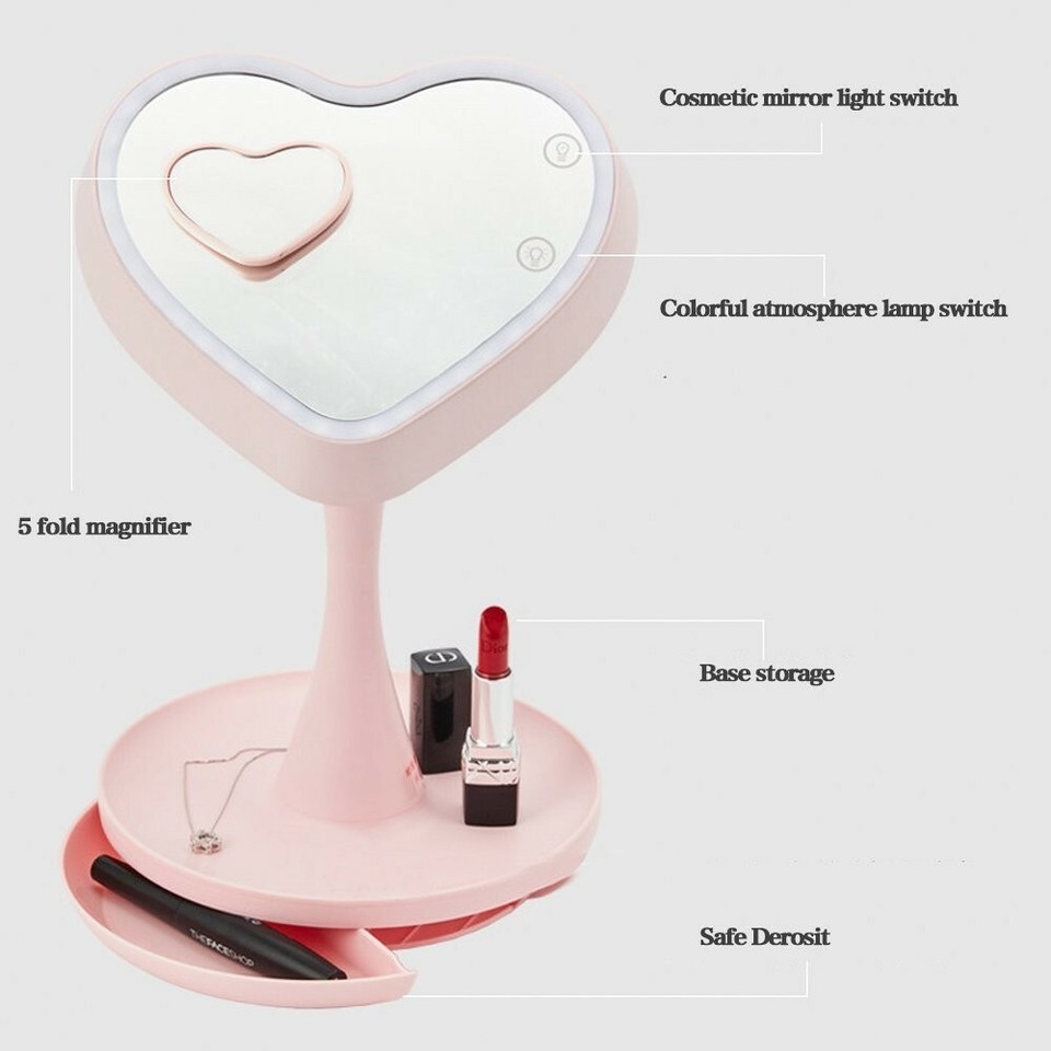 LED MAGNIFYING TOUCH SCREEN LIGHT MAKE-UP COSMETIC TABLETOP VANITY ...