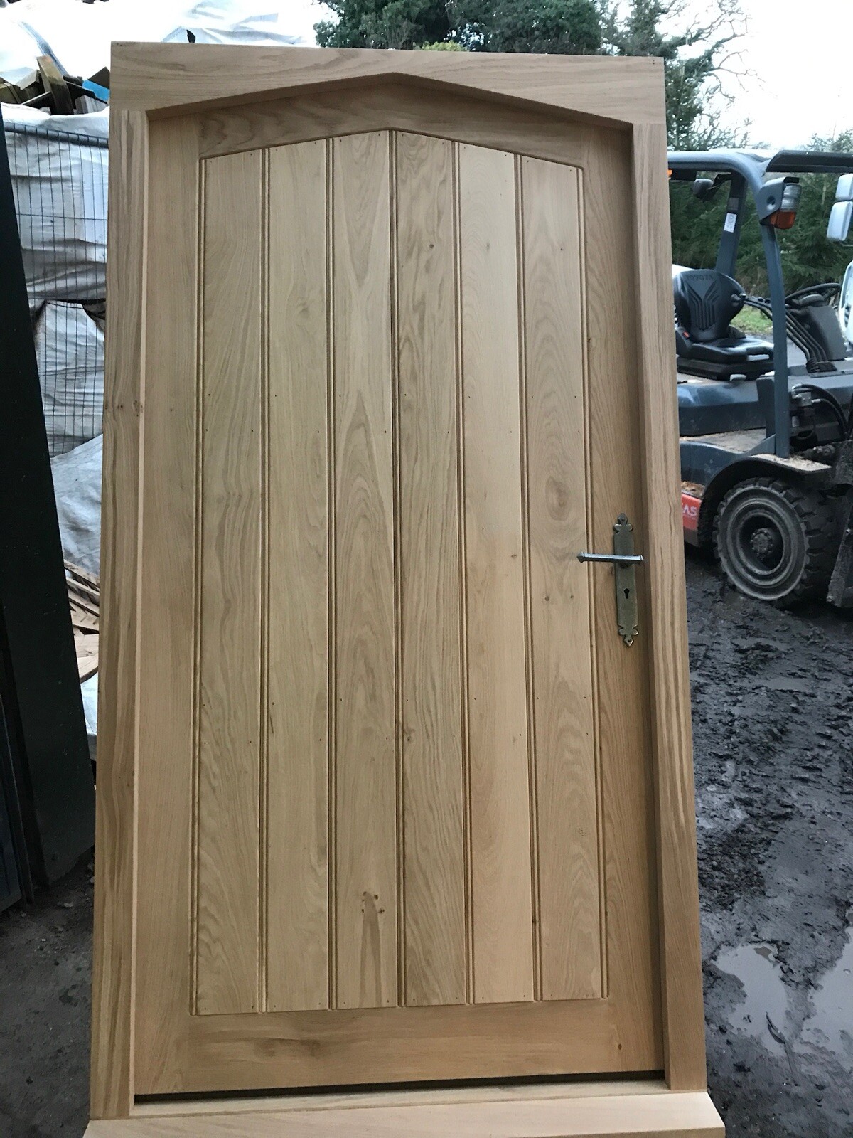 Front Door & External Door Frame Set Solid European Oak 1020mm X 2075mm ...