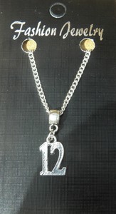 Age Number 12 Pendant Necklace 18" or 24 Inch Chain 12th Birthday Year ...