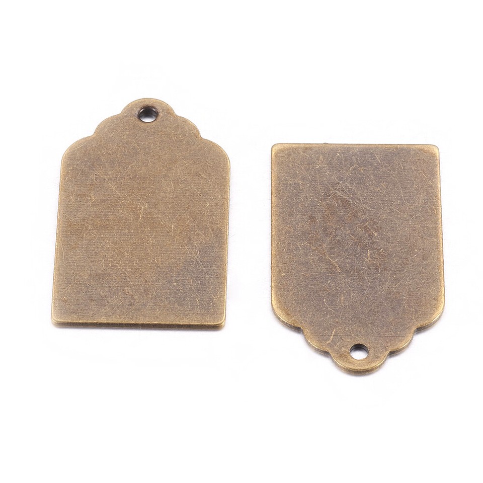 10 pcs Metal Tags Brass Blank Stamping Tag Big Pendants For DIY Jewelry ...