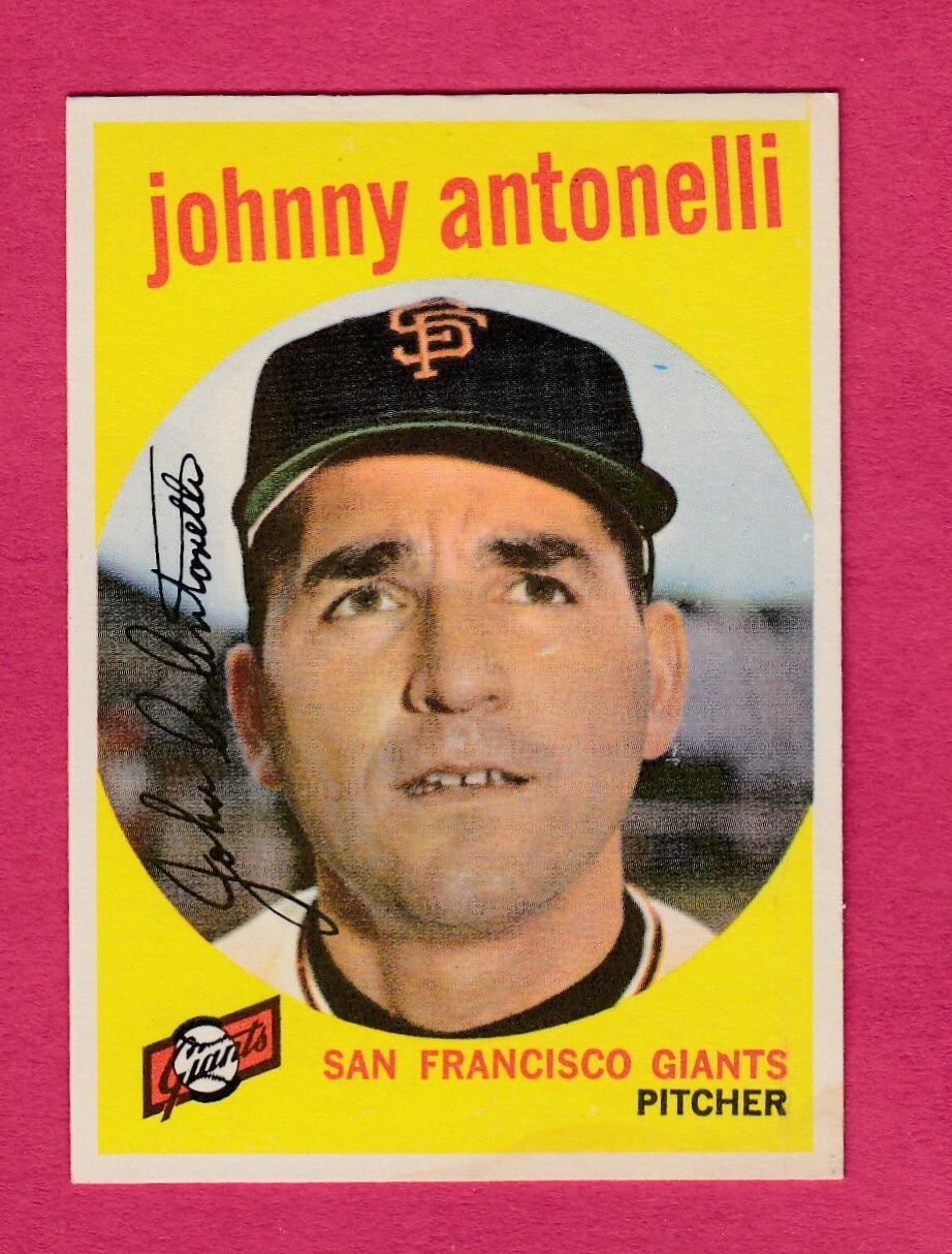 1959 Topps Baseball Card # 377 Johnny Antonelli -- Giants (EX) | eBay