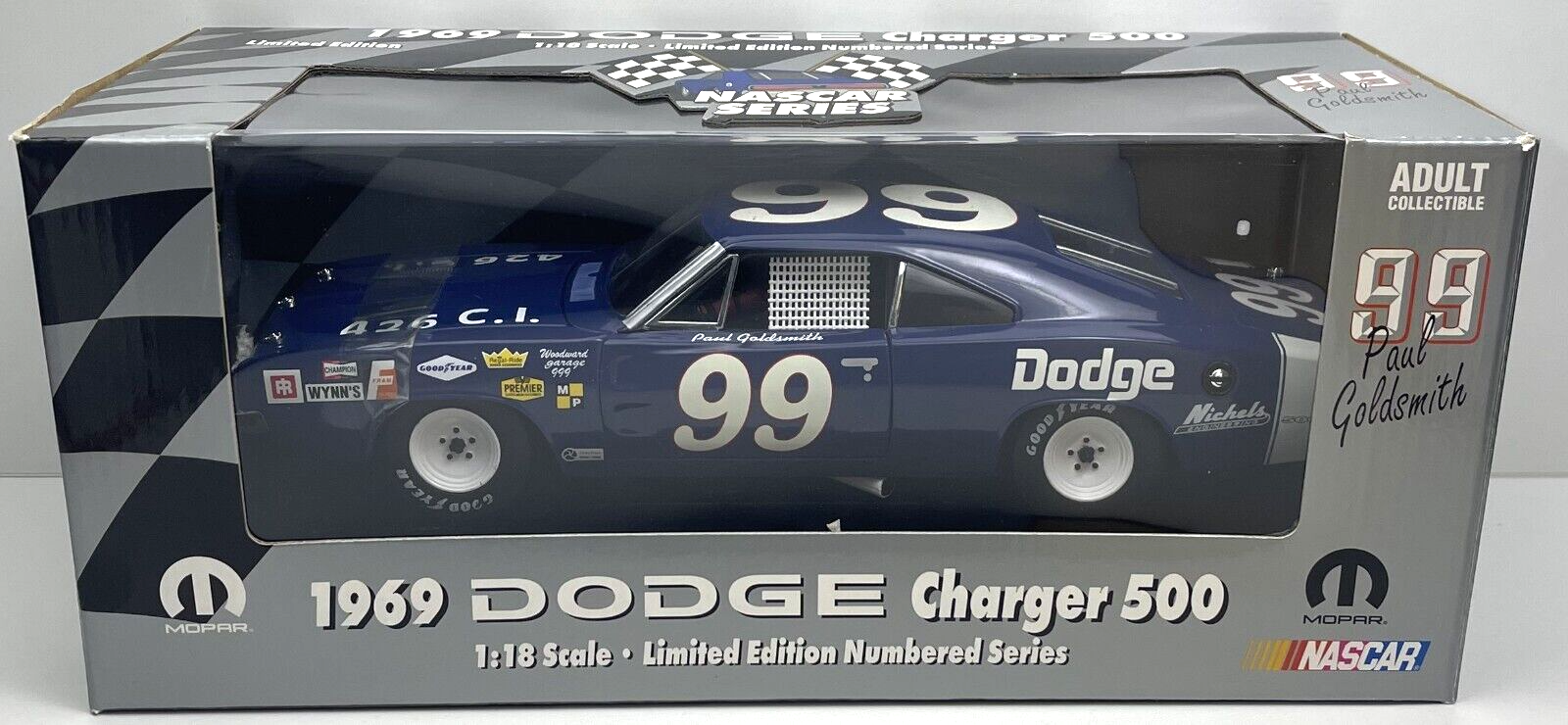 Mopar - 1969 Dodge Charger 500 - #99 Paul Goldsmith - 1:18 Scale | eBay