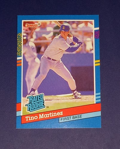 1991 Donruss Tino Martinez Rated Rookie - 2 Yellow Stripes #28 | eBay
