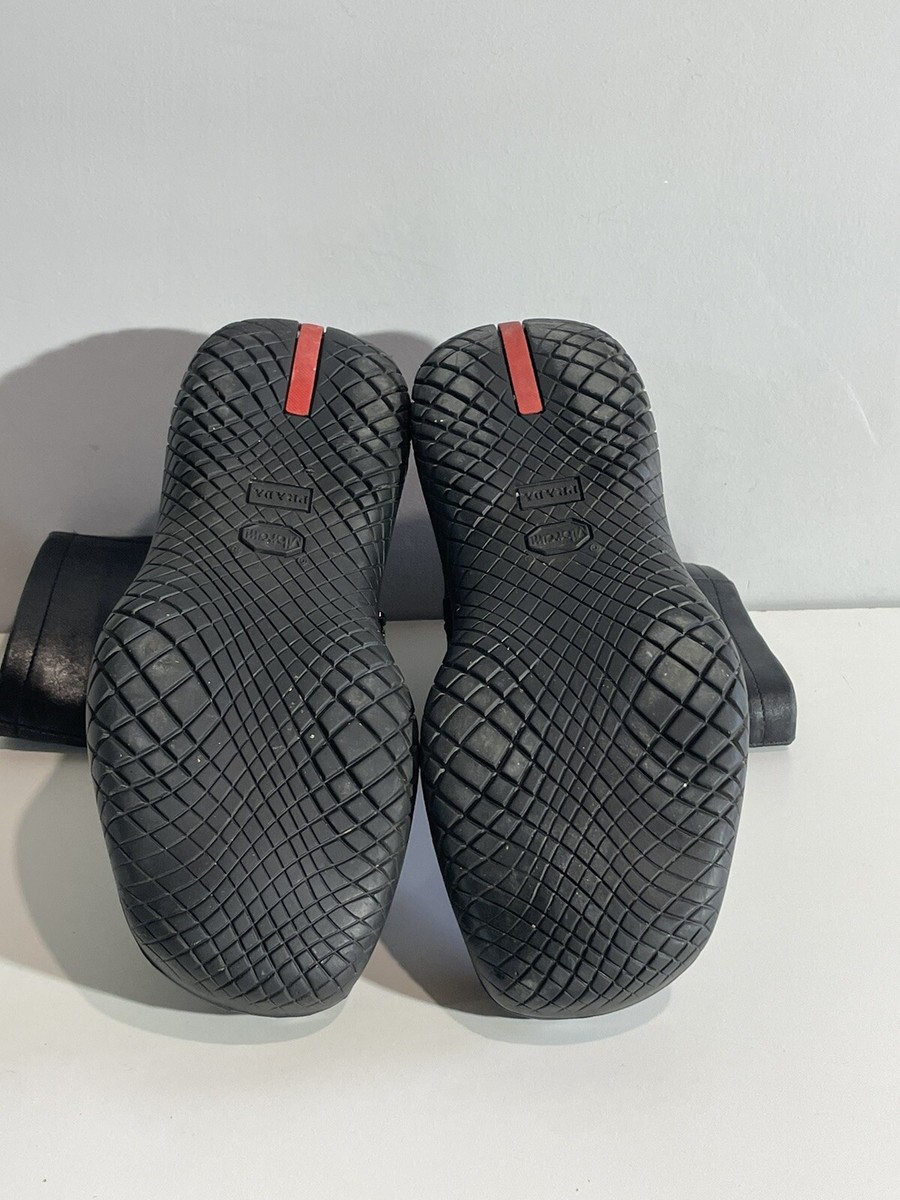 Prada Vintage 1999 Archive Runaway Leather Ankle Vibram Prada Vintage 1999 Archive Runaway Leather Ankle Vibram