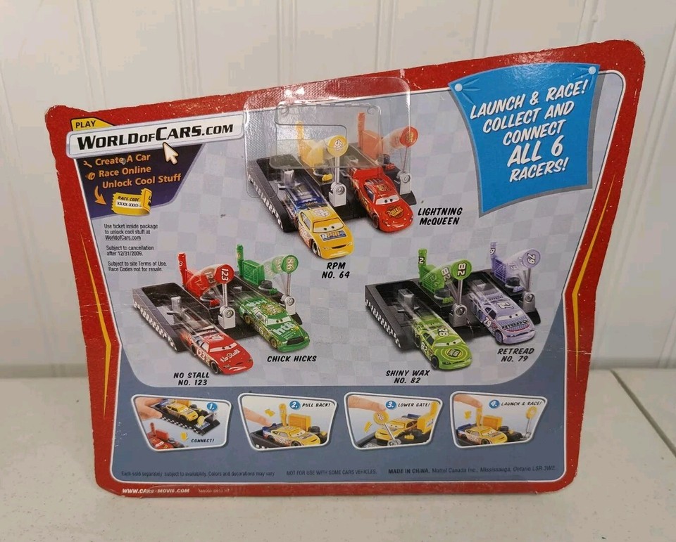 NEW & SEALED Disney Pixar World of Cars Pit Row Race Off RPM #64 Launch ...