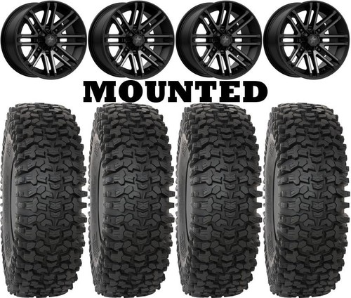 Kit 4 System 3 RC500S Tires 35x10-15 on MSA M40 Rogue Machined Wheels ...