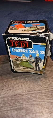 Vintage Star Wars Mini Rig Desert Sail Skiff with Unused Content ...