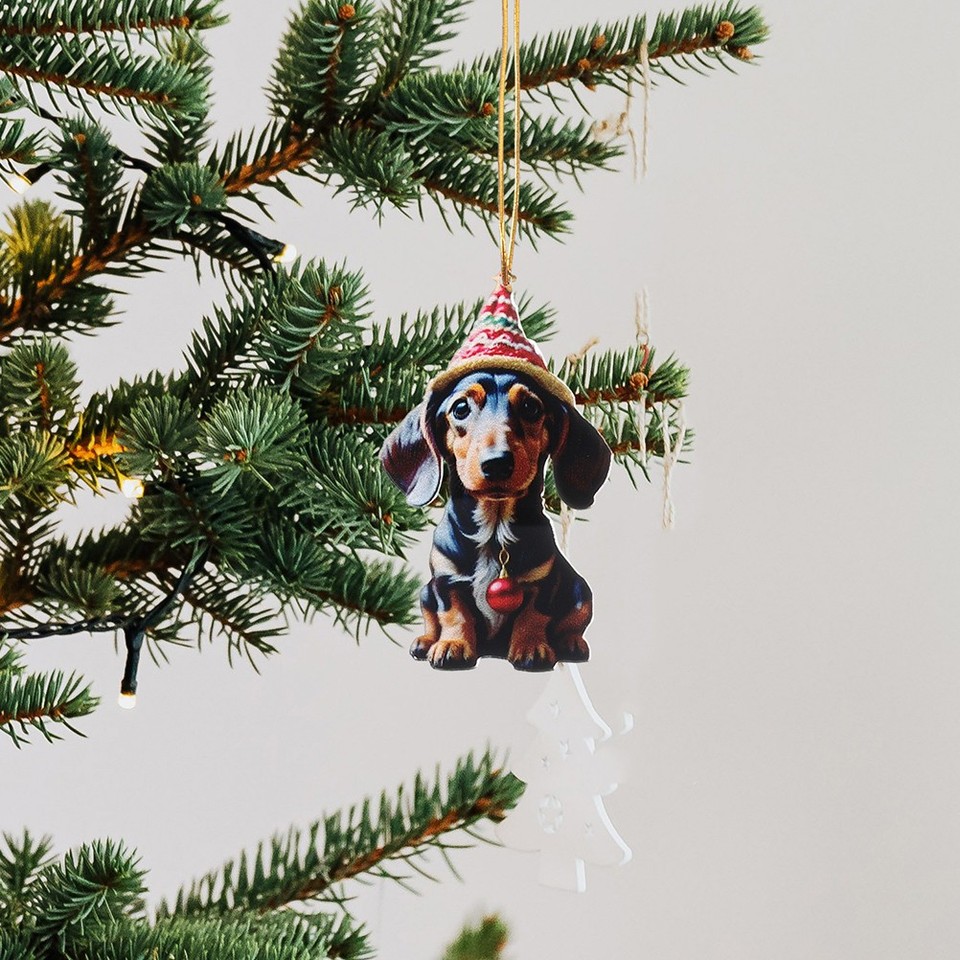 2 Pcs Hanging Decors Tree Ornaments Dachshund Pendant for Car Dog ...
