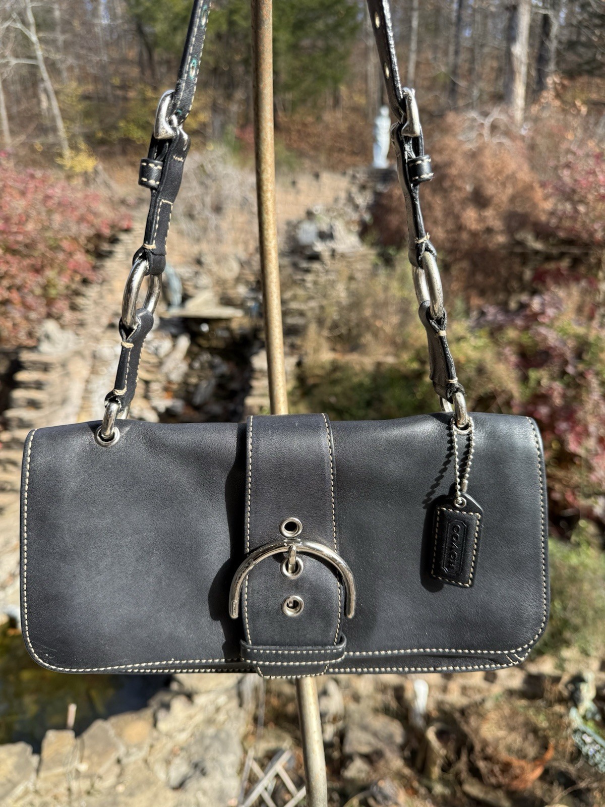 Coach Legacy Black Leather Buckle Shoulder Bag – St… - Gem