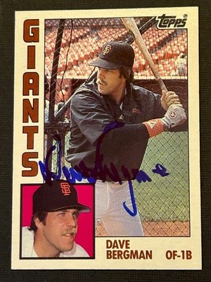 1984 TOPPS #522 DAVE BERGMAN AUTOGRAPHED CARD GIANTS/TIGERS | eBay