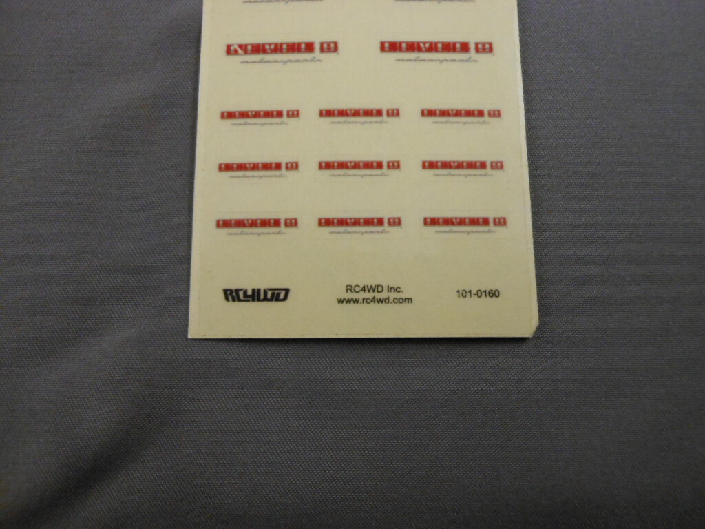 RC4WD 1/10 Scale LEVEL 8 Wheels Rims Sticker Sheet 15 SMALL Body Decals ...