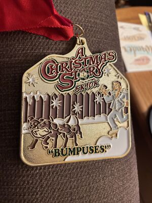 A Christmas Story 5k/10k Race Medal 2018 Bumpus Hounds Old Man Holiday ...