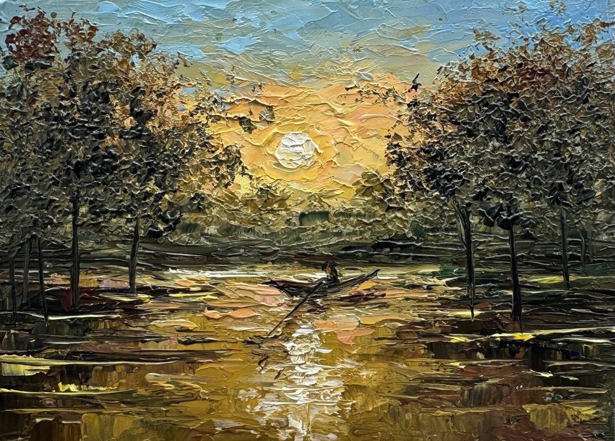 Swamp Paintings On Canvas Lush Florida Cypress Swamp Print | Kevin