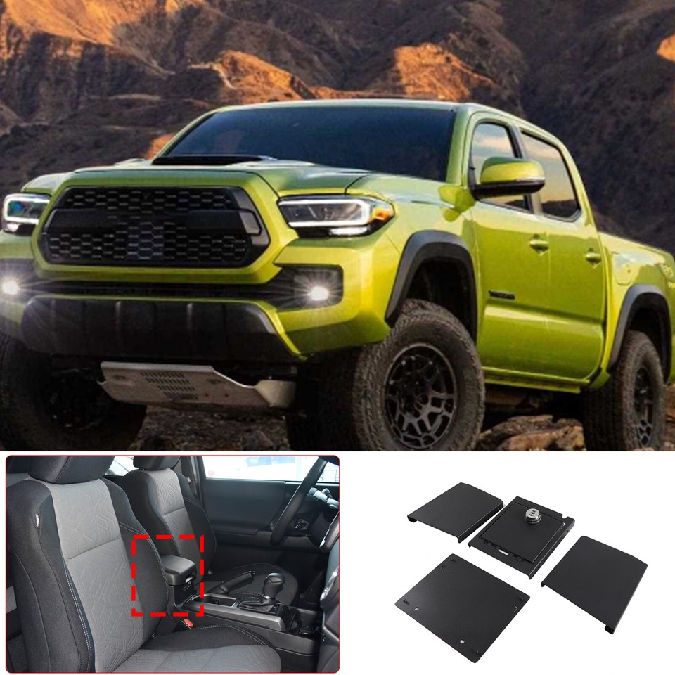 Truck Center Control Iron Armrest Safe Gun Storage Box For Toyota ...