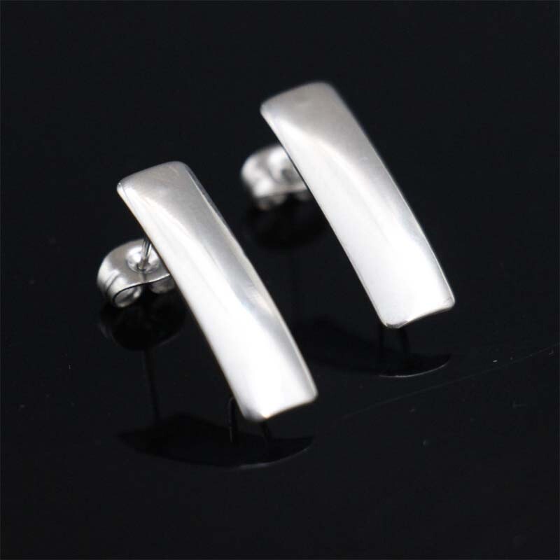 50pcs stainless steel earrings connector findings diy stud earring post ...