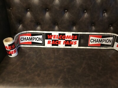 WELCOME RACE FANS 'CHAMPION' RACE BANNER -25FT LONG - | eBay