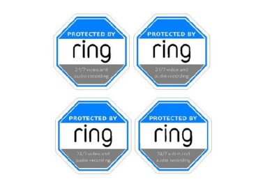 Alarm RING Protected Alarm Window Stickers OUTDOOR STICKERS x 4 | eBay UK