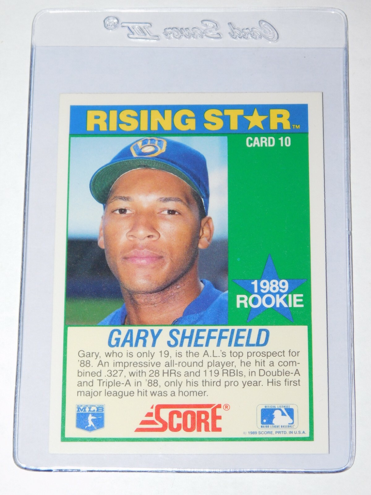 1989 SCORE RISING STAR GARY SHEFFIELD ROOKIE CARD #10 | eBay