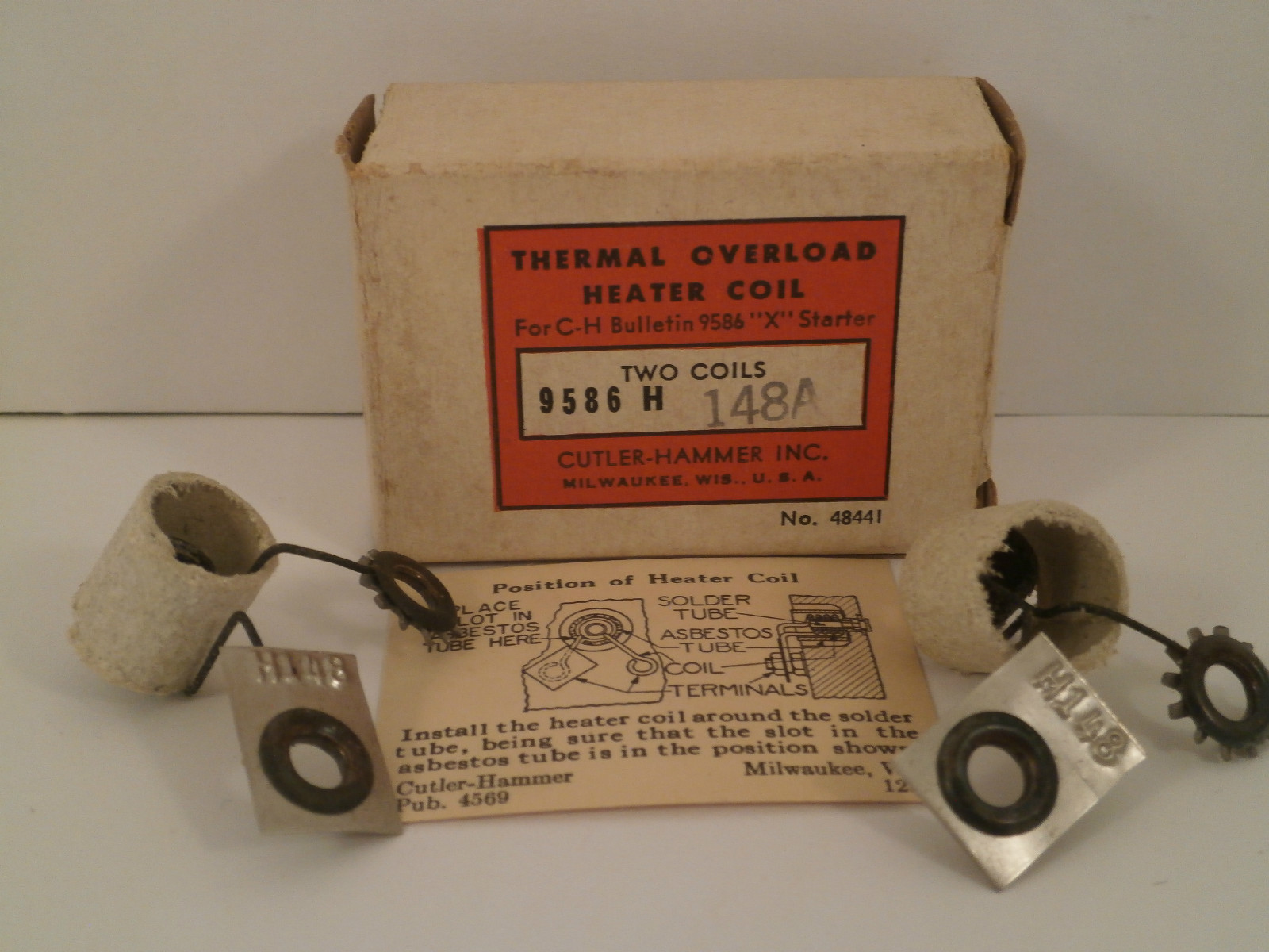 CUTLER HAMMER *BOX OF 2* THERMAL OVERLOAD HEATER COILS H148 *NIB* | eBay
