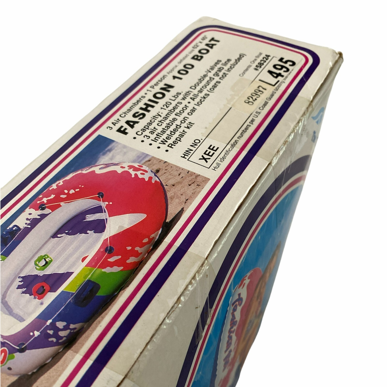 Vintage Intex Float Fashion 100 Boat Model 58324 Raft Pool Ocean Lake ...