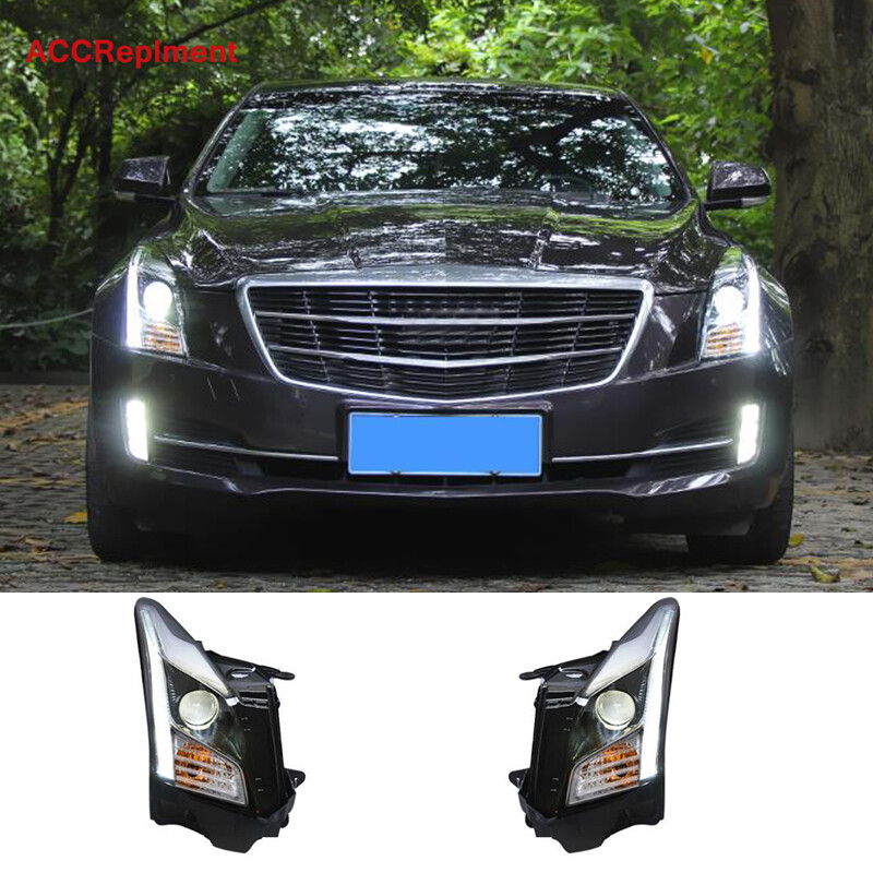 2013-2019 Cadillac ATS Headlight Assembly Left LED Cold White | Black ...