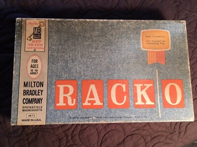 RACKO 1960'S CARD GAME VINTAGE MILTON BRADLEY 1961 MULTI PLAYER RACK O ...