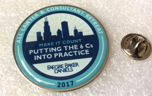 pin's lapel pins Faegre Baker Daniels LLP law firm USA (+ en vente) | eBay