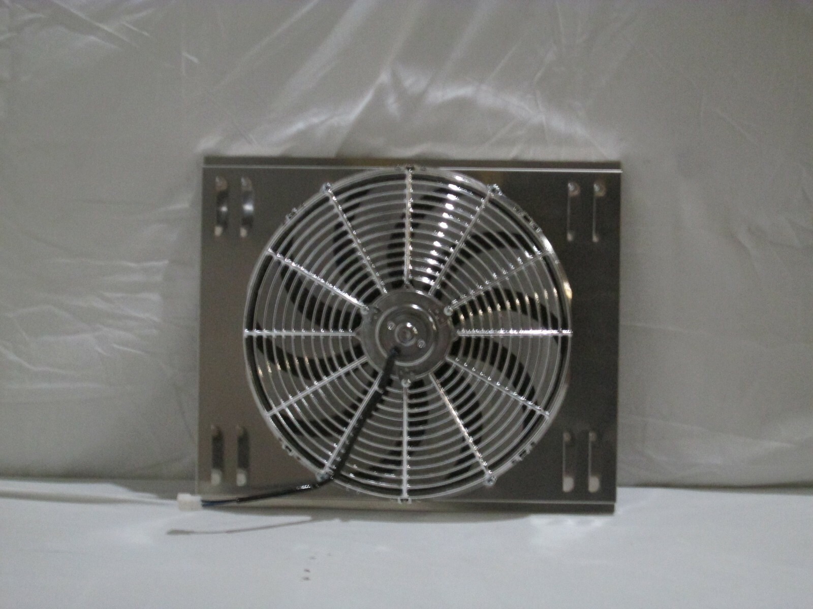 17 x 22 Universal Radiator Fan Shroud and 16" Chrome Plastic Fan ...