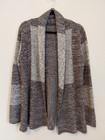 Womens Cardigan Sweater Open Front Long Sleeve Brown Size Large | eBay