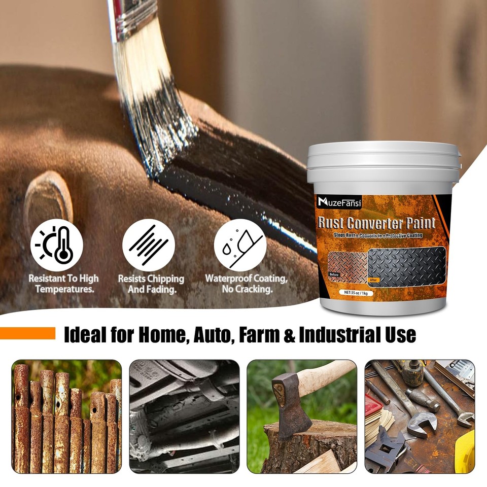 2-in-1 Rust Converter & Metal Primer – Stops Rust, Paint Over Rusted ...