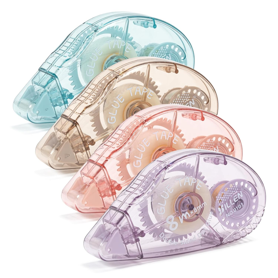 4 Pack Double Sided Tape Roller, Scrapbook Supplies, Glue Tape Roller ...