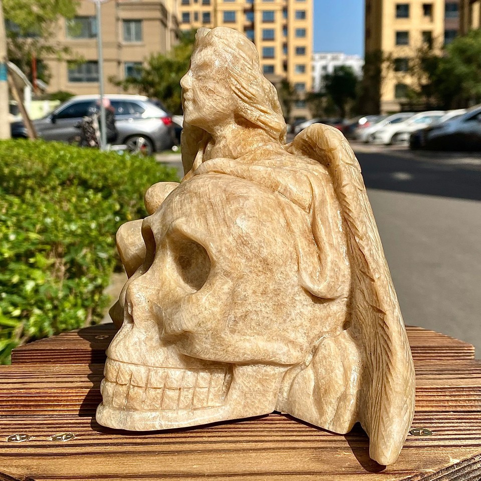 Natural Carved Skull Reiki Quartz Crystal Skull Decor gift - 5.7LB | eBay