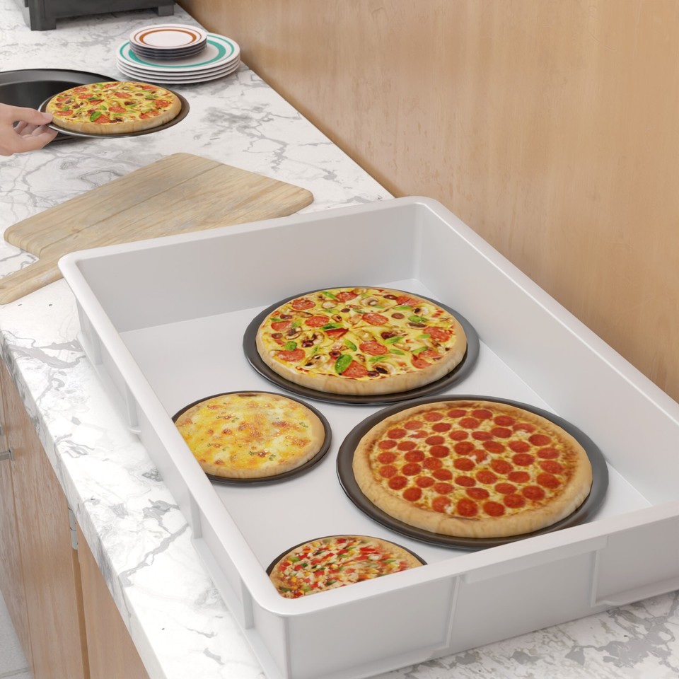 Idotry Pizza Dough Proofing Box Tray Stackable Commercial Bread Trays ...