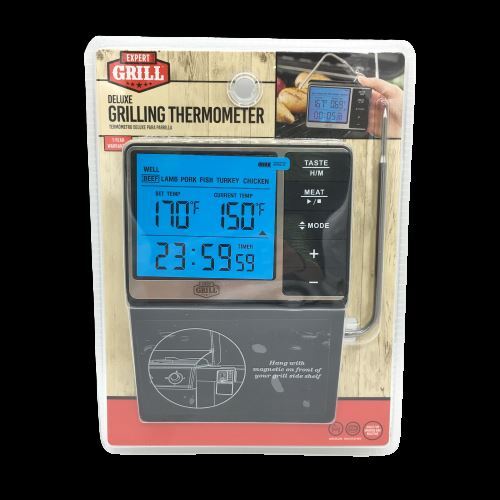Expert Grill Deluxe Digital BBQ Grilling Meat Thermometer Timer and ...