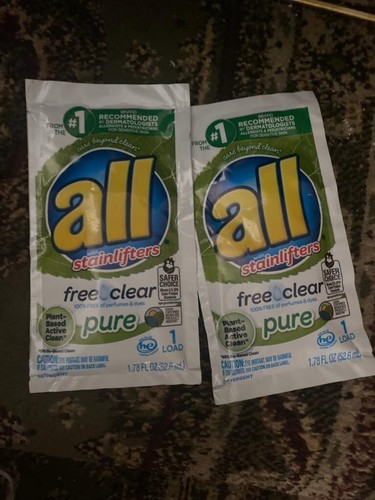 NEW 2 Set Of all free and clear laundry detergent Samples | eBay