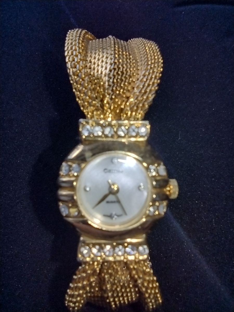Vintage Cassant Women's Watch Gold-tone Mesh Band Rhinestones | eBay
