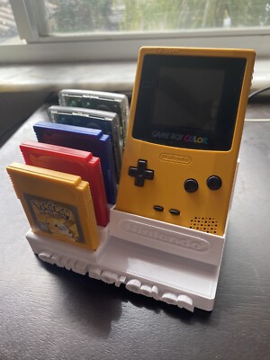 Gameboy Color Display Stand! Holds 5 Cartridges & System! Made in USA ...