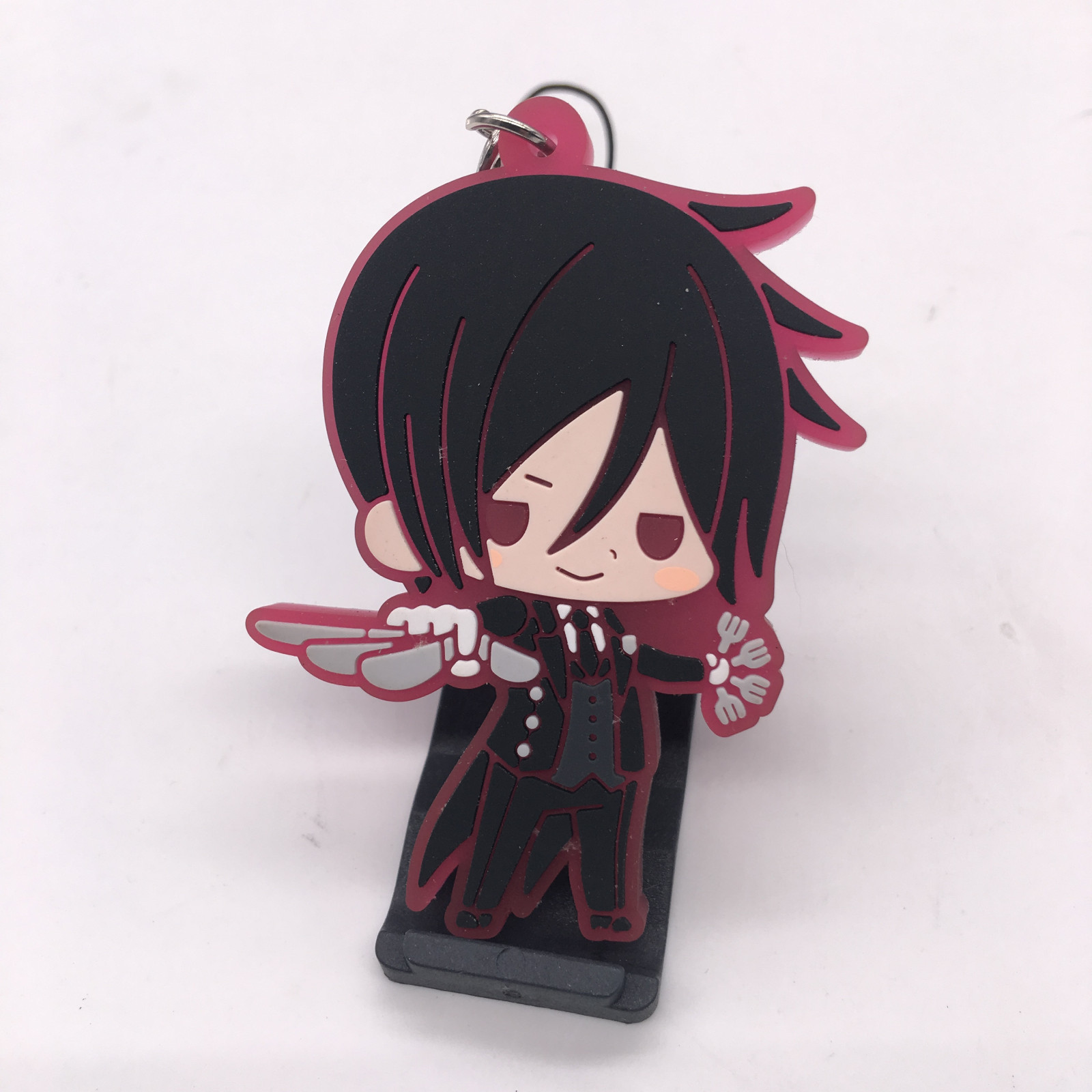 T418 Hot Japan anime Black Butler rubber Keychain Key Ring Rare cosplay ...