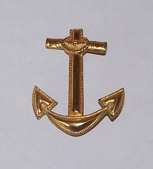 U S Navy Anchor Insignia Pin, 1 1/2" X 1 1/4", Brass, Pin Fastener | eBay