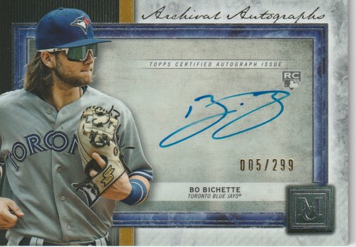 2020 Topps Museum Collection Bo Bichette Rookie Card Autograph /299 ...
