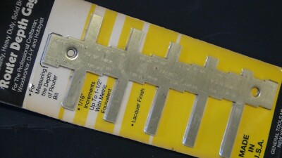 Router Depth Gage Solid Brass General 23 Made in USA | eBay