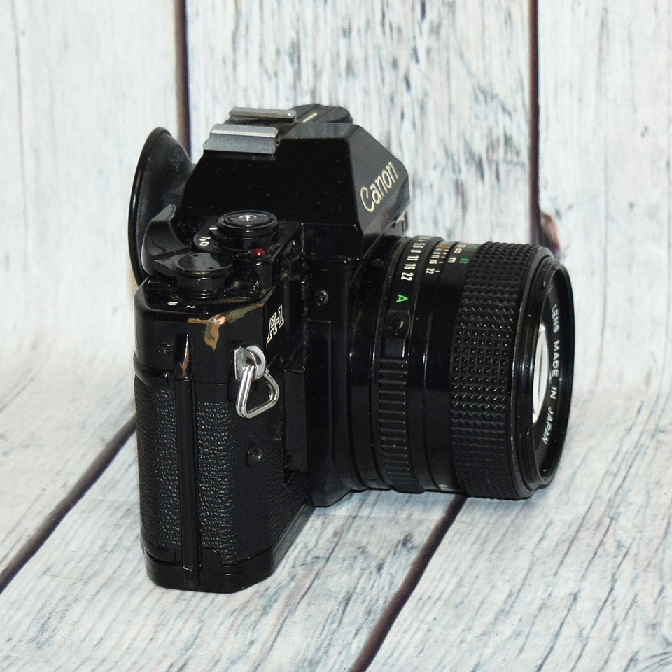 Canon A-1 35mm SLR Film Camera + Canon FD 50mm f1.4 Lens - Free ...