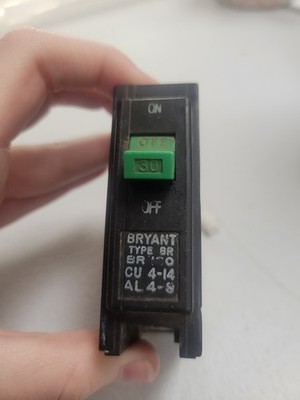 Bryant BR130 Circuit Breaker – 30A Single Pole Type BR – ECS | eBay